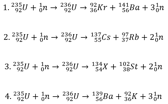Nuclear Fission Equation