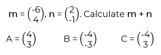 Subtracting Column Vectors To Subtract A Vector Just Reverse The